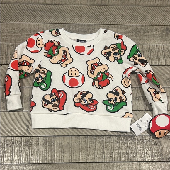 Nintendo | Shirts & Tops | Nintendo Kids Sweater With Mario Characters ...